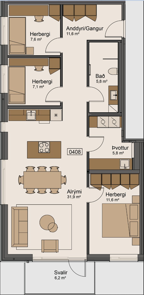 Til leigu: Stefnisvogur 30, 104 Reykjavík